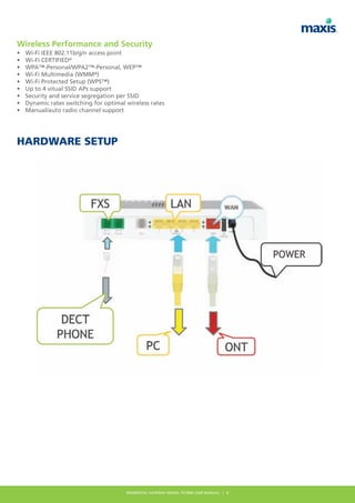 Ftth residential-wifi-modem-guide | PDF