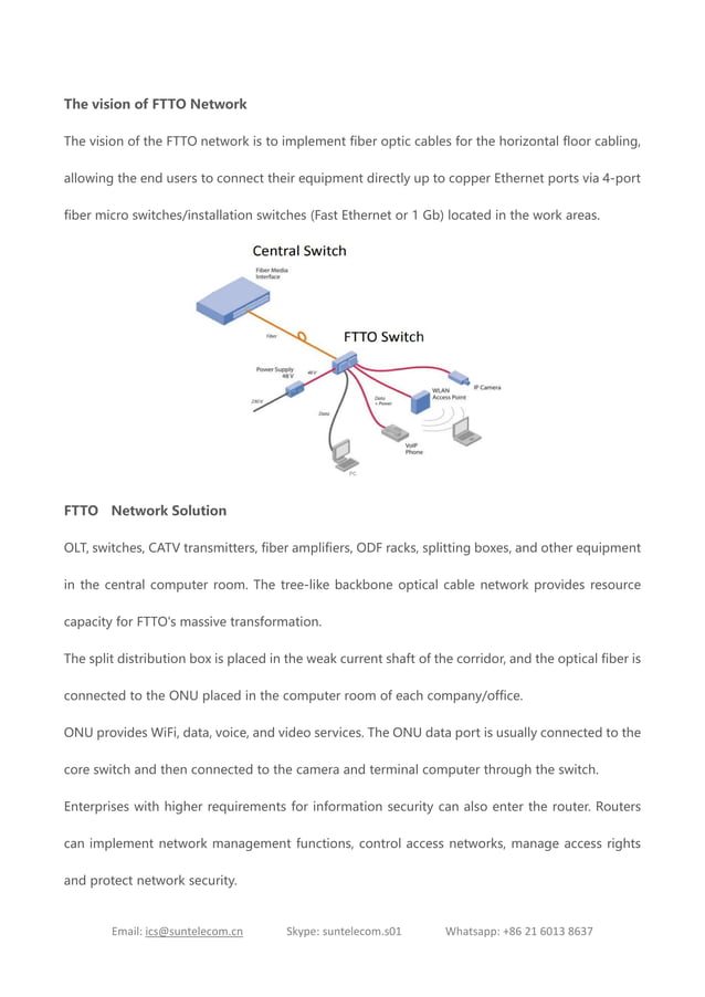 FTTO Network Cost-effective Cabling Infrastructure Solution for Modern Office | PDF | Computer ...