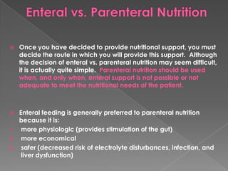 Ftt &types of nutritional support | PPTX