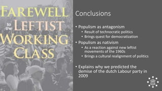 Farewell to the leftist working clas | PPTX | Civic affairs | Politics