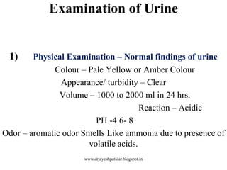 Examination of urine | PPSX