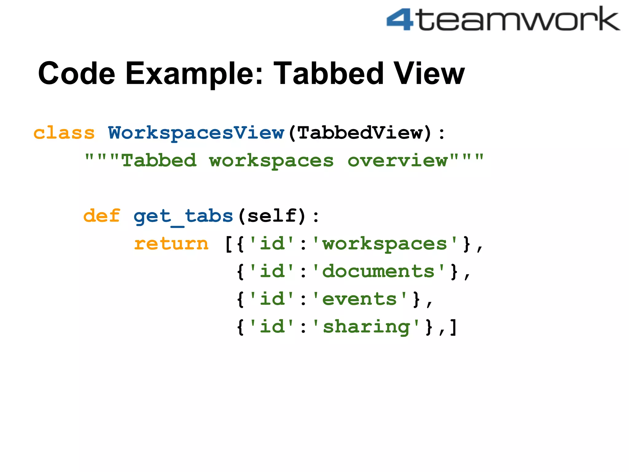 ftw.tabbedview - Tabbed Views | PDF