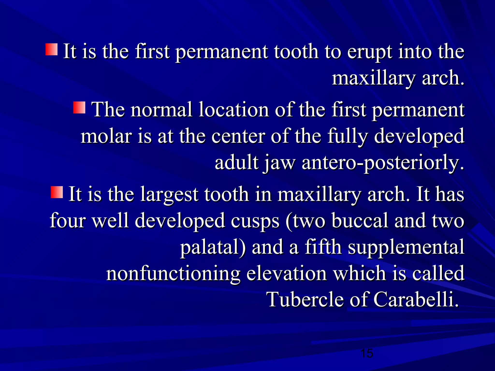 Maxillary first molar | PPT
