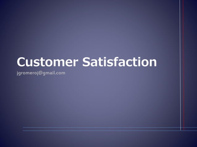 Customer Satisfaction | PPTX