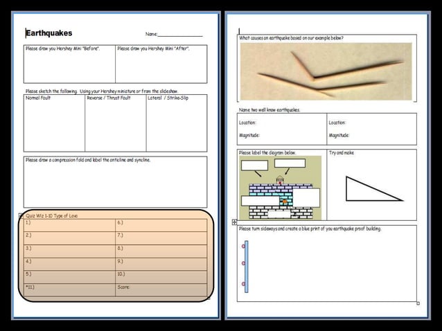 Faults and Folds Geology Visual Quiz, Earth Science PowerPoint with ...