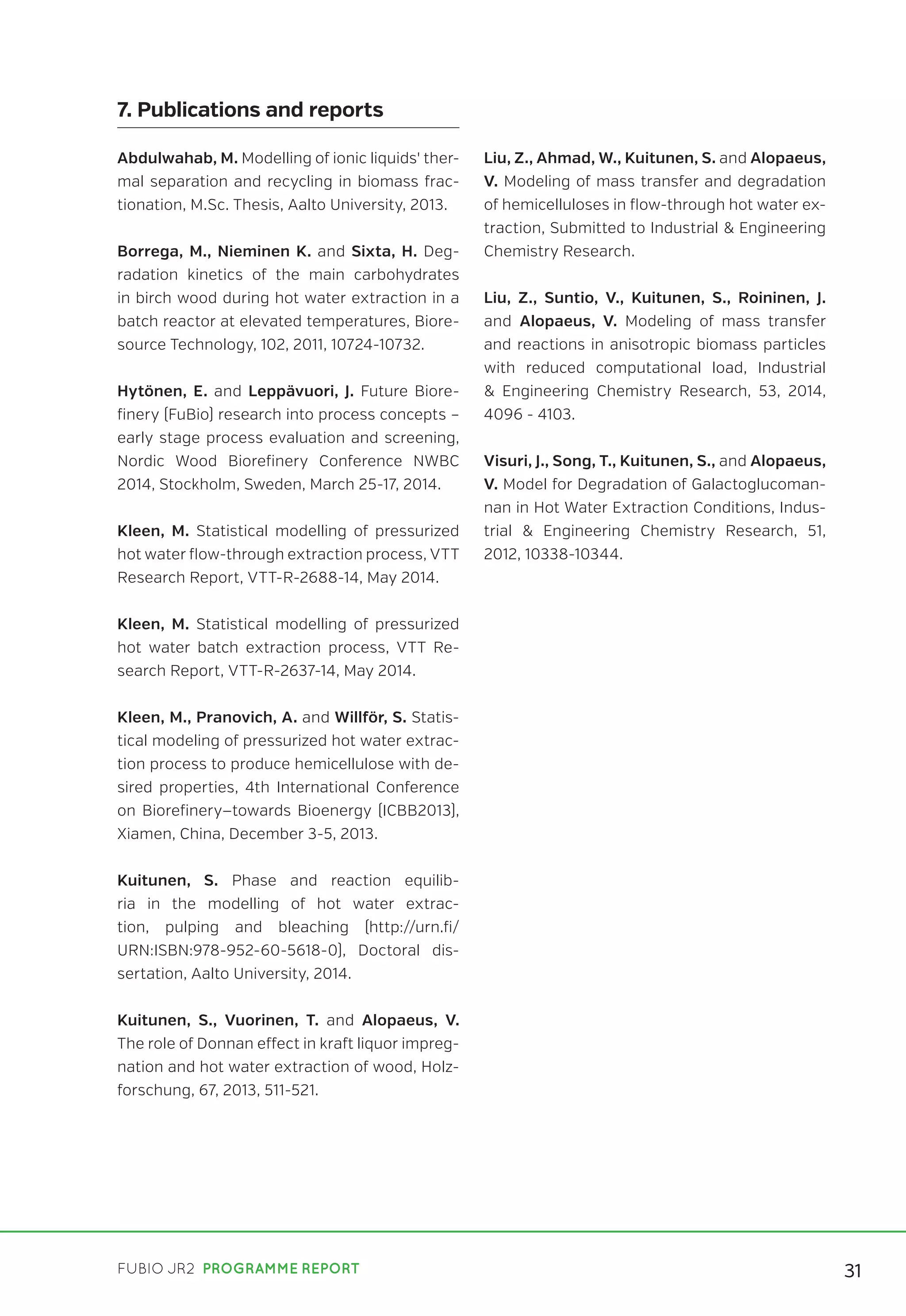 FIBIC FuBio JR2 programme report | PDF