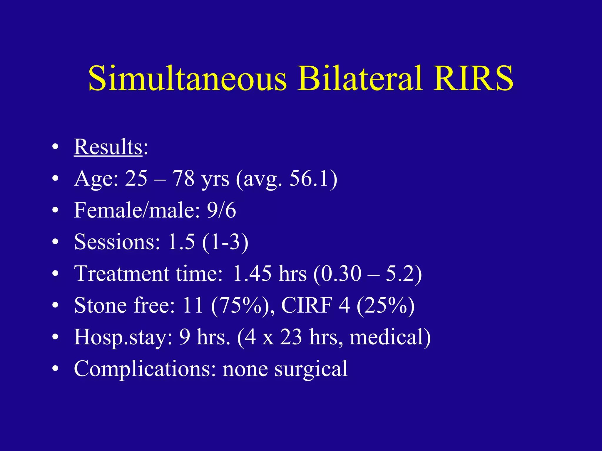 Retrograde Intrarenal Ureteroscopic Surgery (RIRS) | PPT