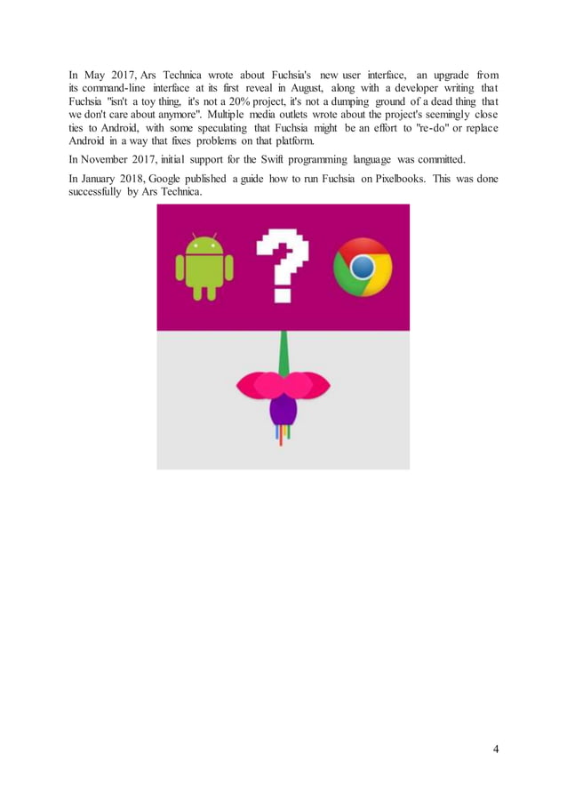 Fuchsia operating system by google document | PDF