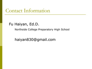 Fu Classroom Management | PPT