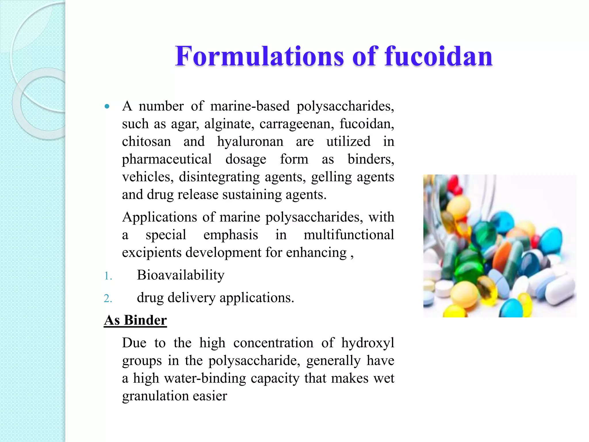 Fucoidan properties by raghav prabu | PPTX