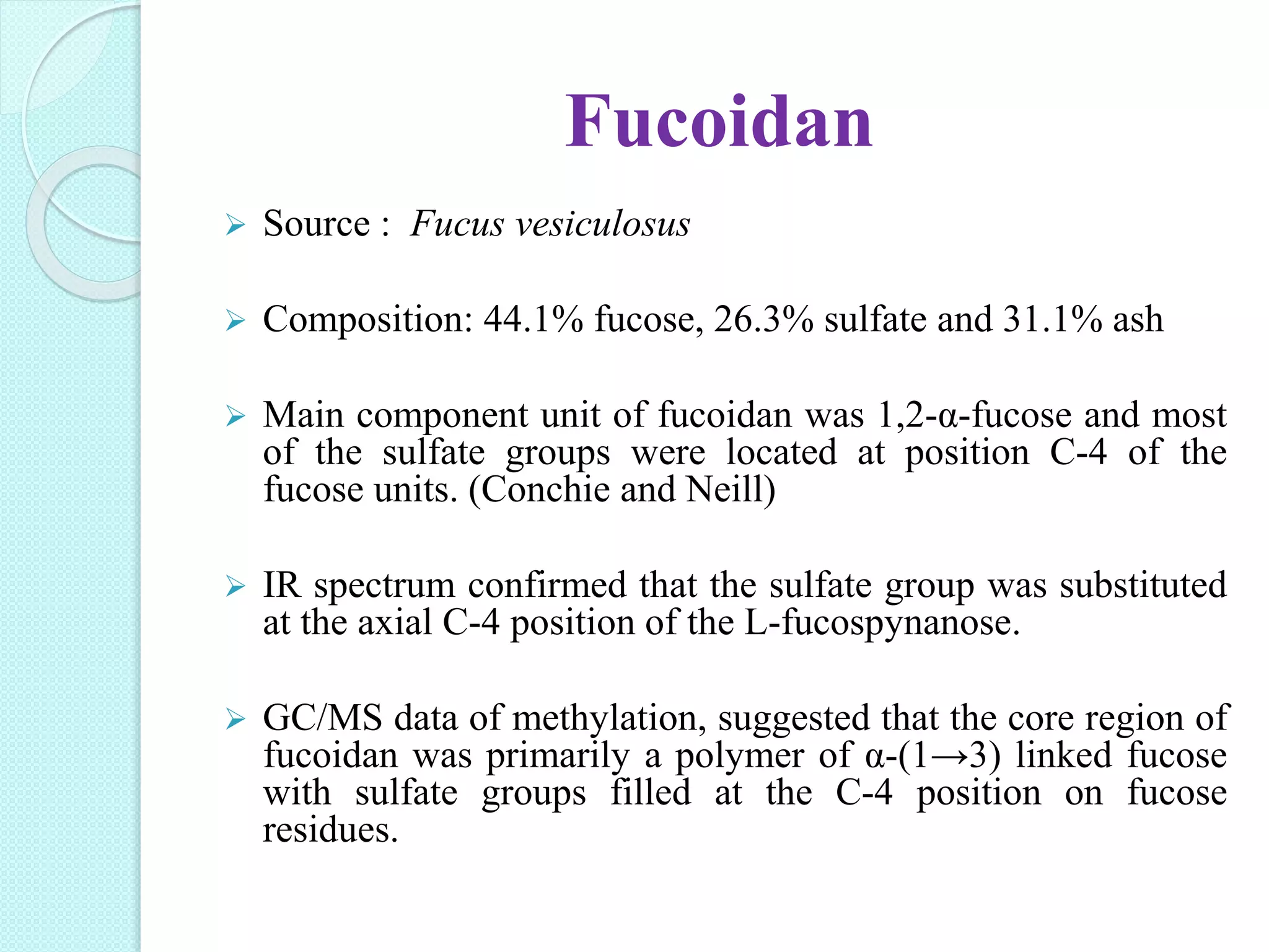 Fucoidan properties by raghav prabu | PPTX