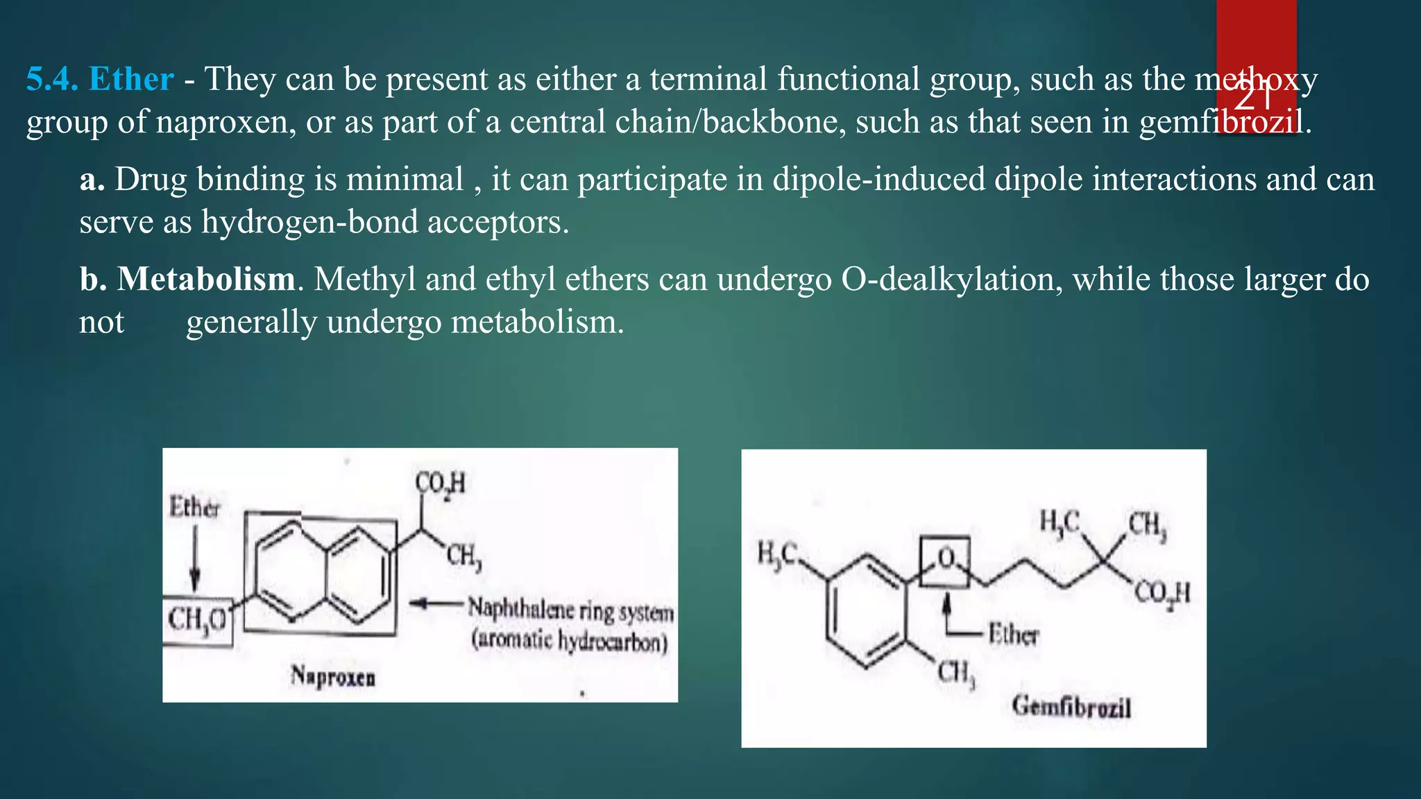 Fuctional group determination of drugs in biological activity. | PPTX