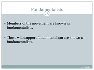 Fundamentalism Definition