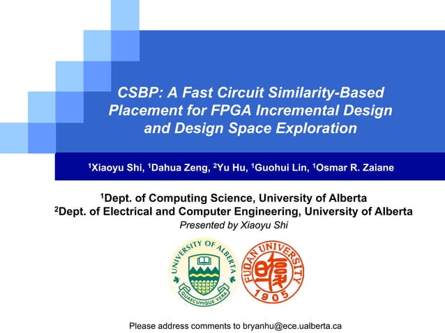 Csbp A Fast Circuit Similarity Based Placement For Fpga Incremental Design And Design Space