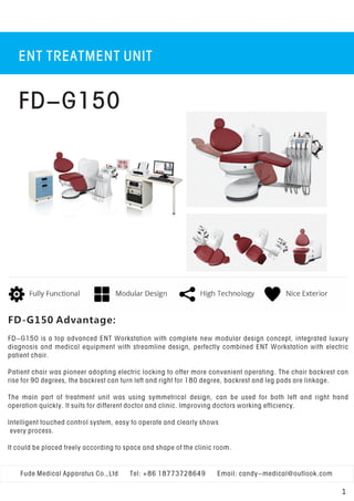 Fude ENT Treatment Unit Catalog | PDF