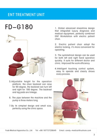 Fude ENT Treatment Unit Catalog | PDF