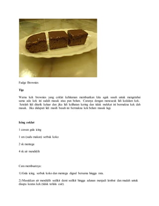 Fudge brownies | DOCX