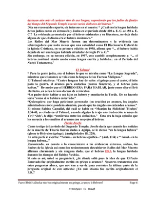 El Nuevo Testamento fue escrito originalmente en hebreo. | PDF