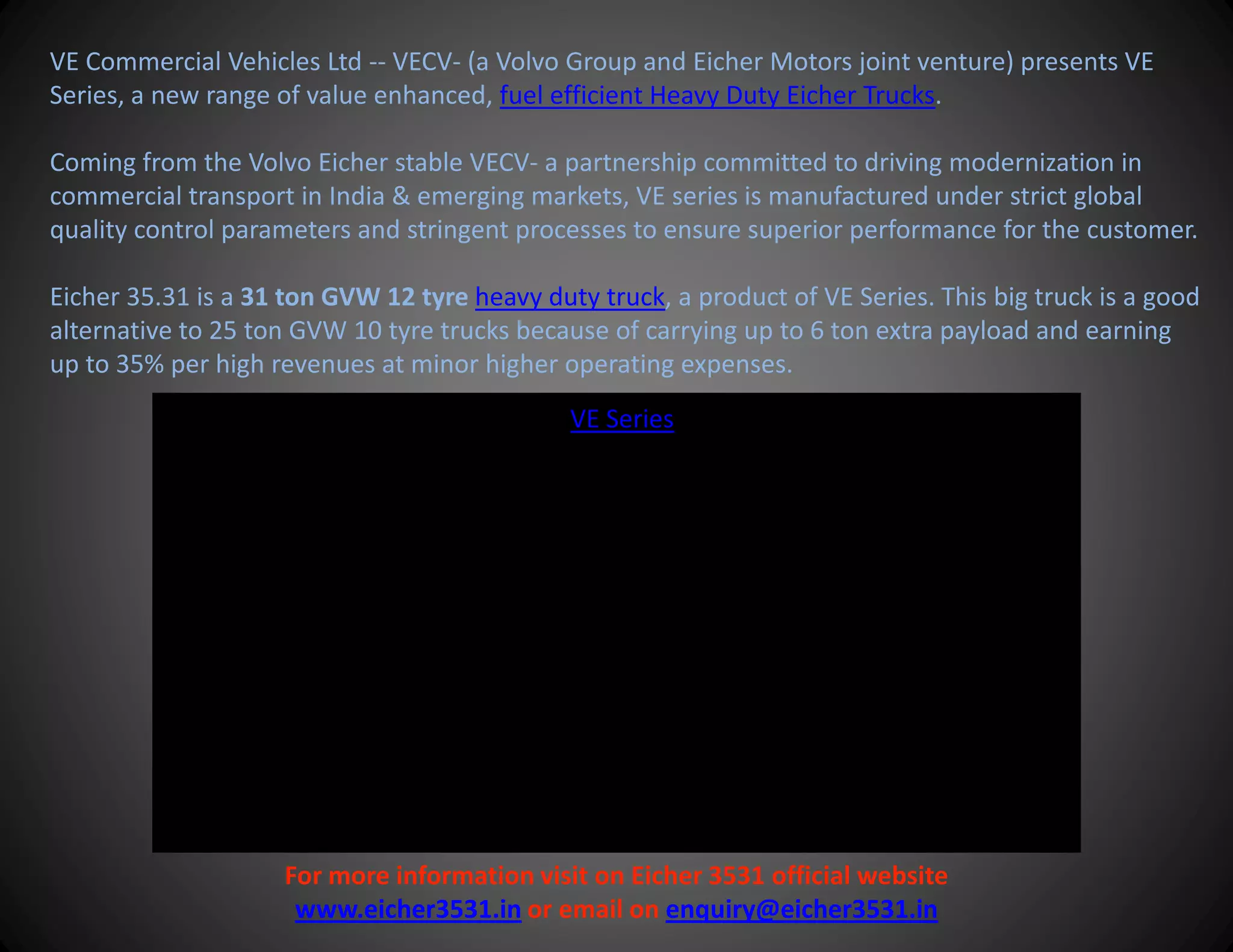 Fuel Efficient heavy duty Truck | PDF