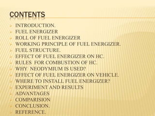Fuel energizer | PPTX