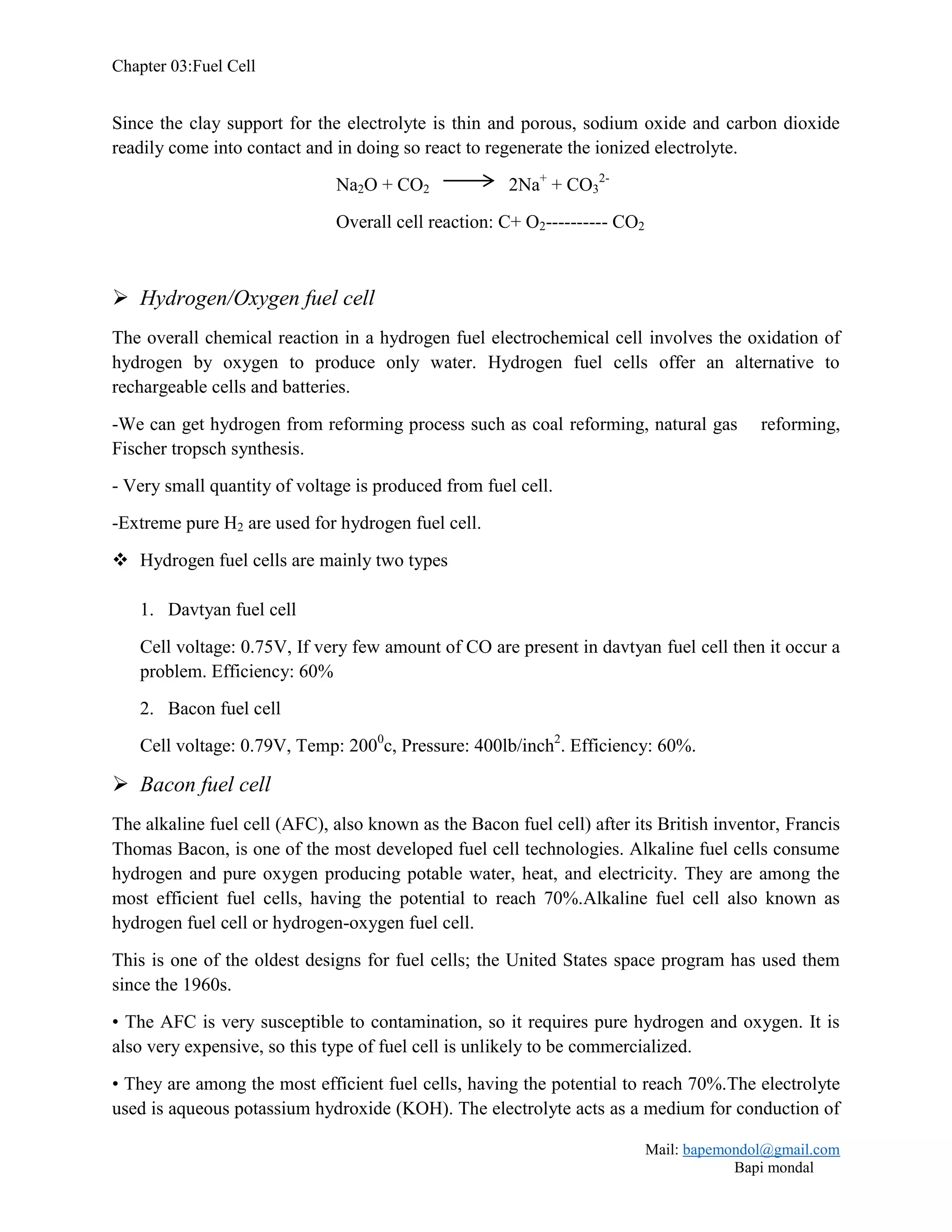 Fuel cell: an Overview | PDF