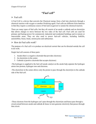 Fuel cell: an Overview | PDF