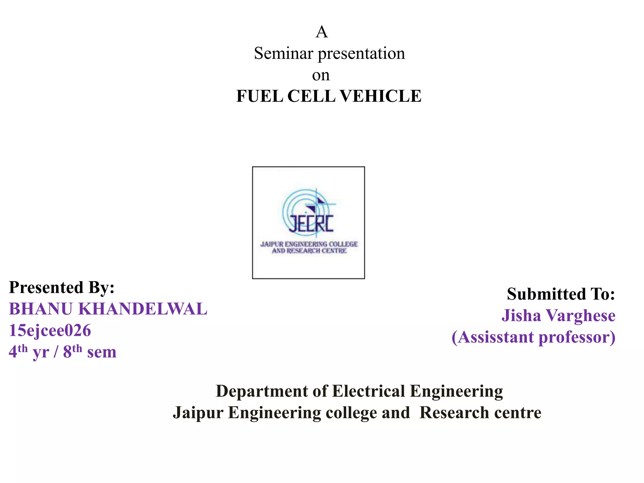 Fuel cell ppt | PPTX