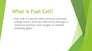 Fuel cells Physics | PPTX
