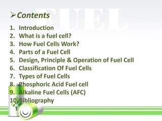Fuel cells | PPTX