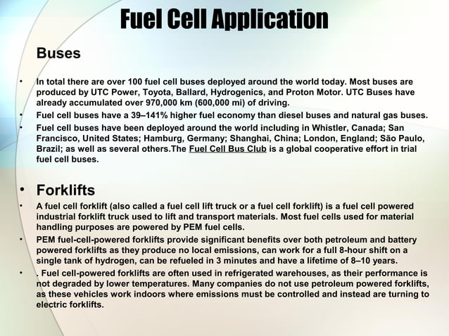 Fuel cells presentation | PPT | Power and Energy Industry | Industries