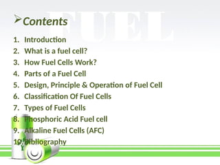 FUEL CELLS TECHNOLOGY PRESENTATION.pptx. | PPTX