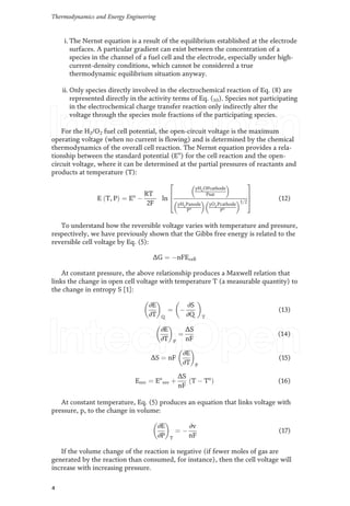 Fuel cell thermodynamics (2) | PDF | Chemistry | Science
