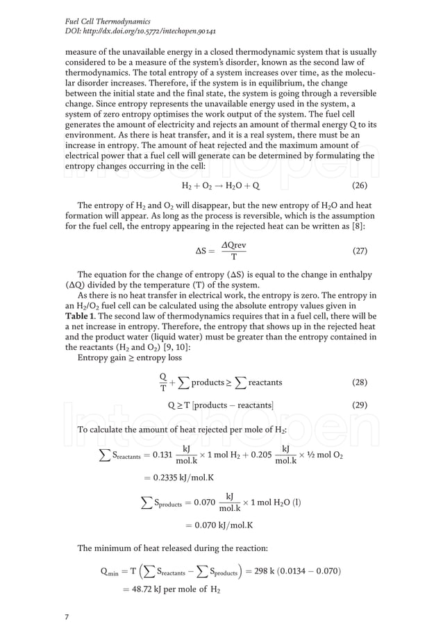 Fuel cell thermodynamics (2) | PDF | Chemistry | Science