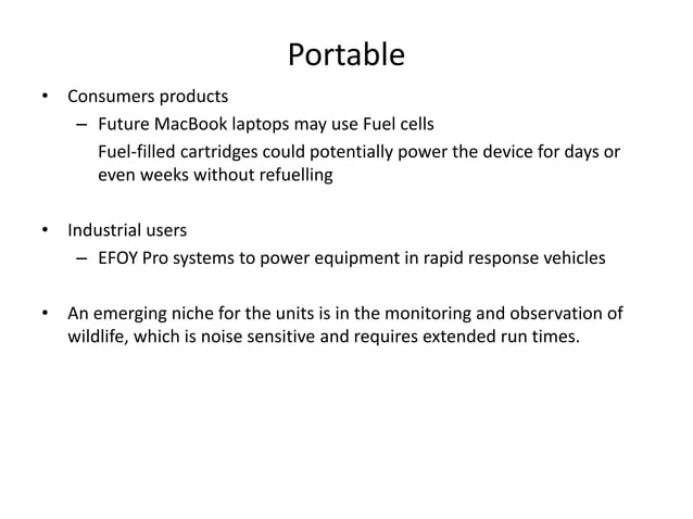 Fuel cell Application | PPTX