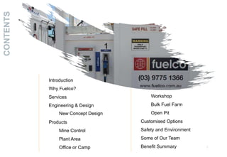 Fuelco Refuelling Solutions for Mining & Resources | PPTX