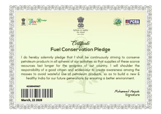 Fuel conservation pledge | PDF | Gasoline Prices | Economy