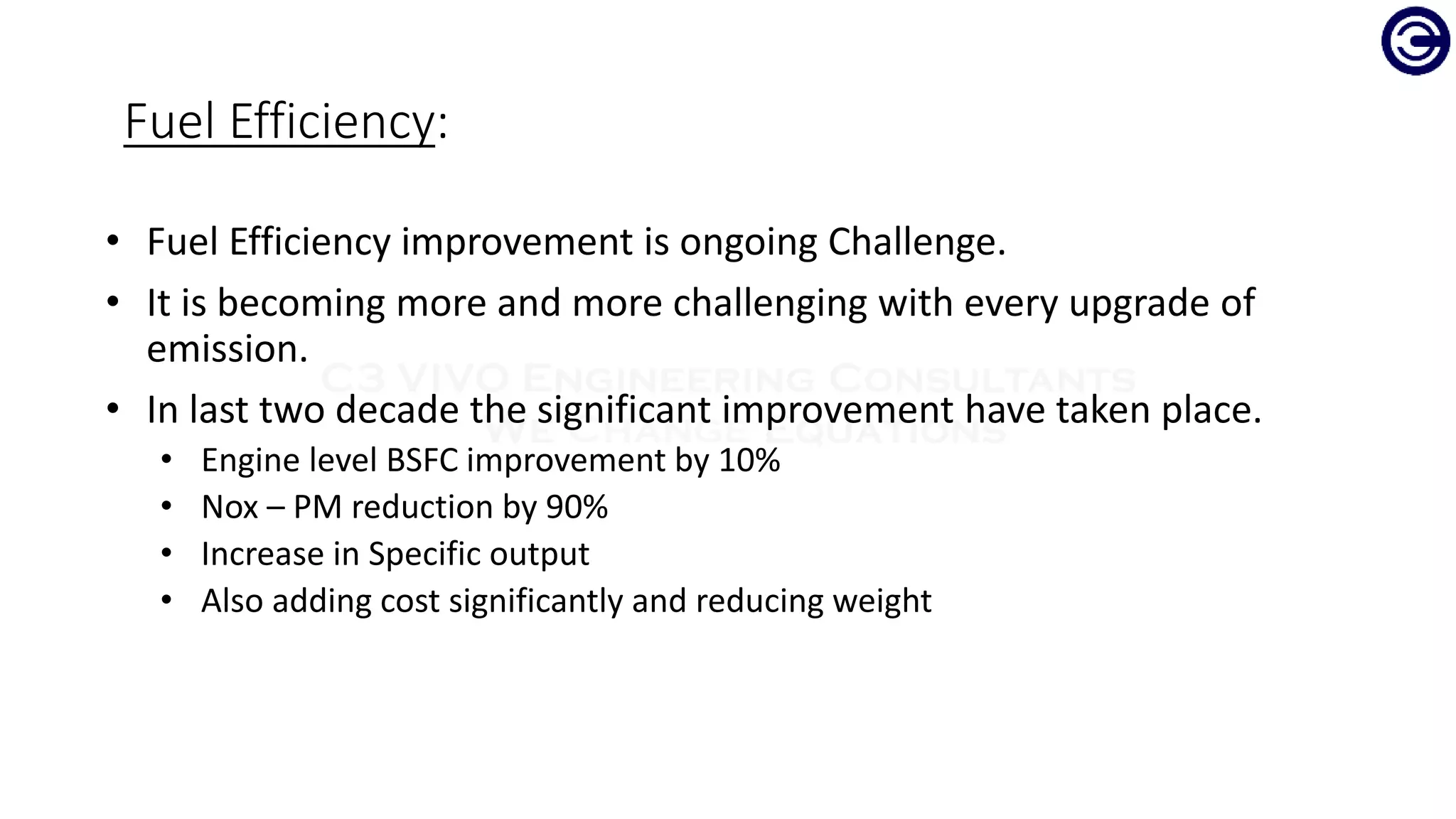 Fuel efficiency improvement and upcoming emissions | PPTX