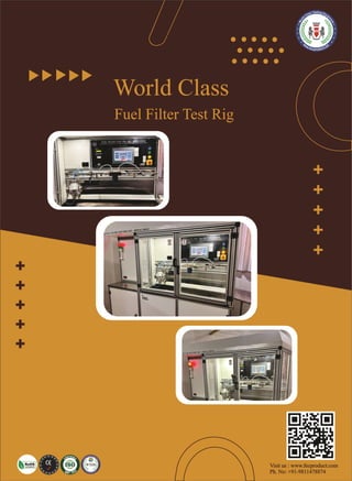 ISO 4020-6.3 Fuel Filter Flow V/S Differential Pressure Test Equipment ...