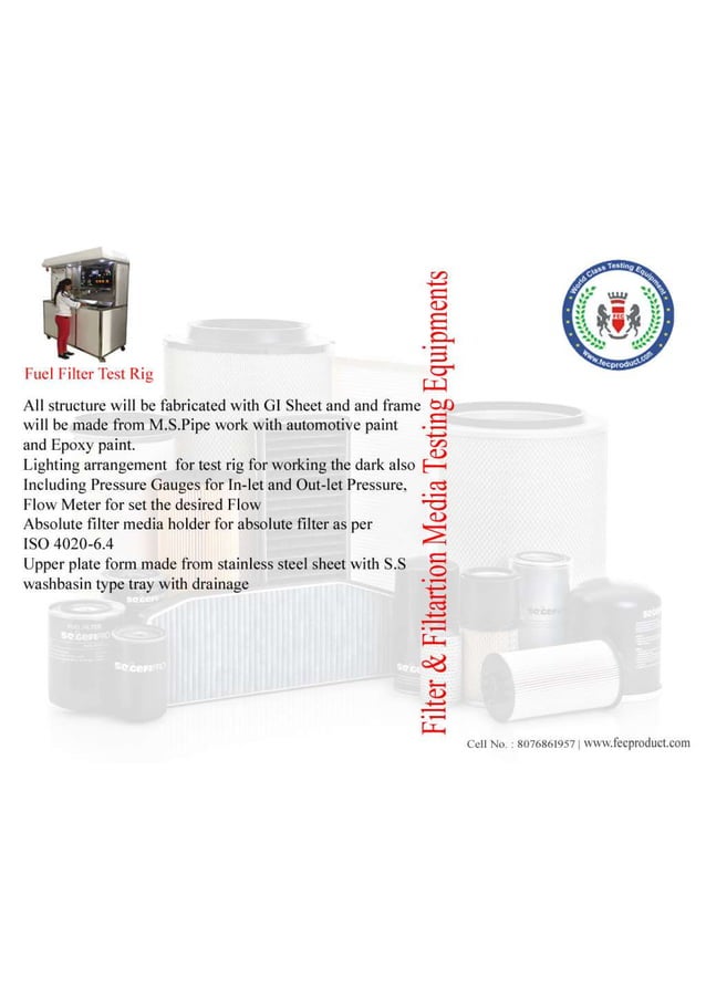 Fuel Filter Test Rig | PDF