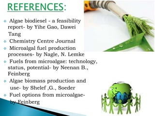 Fuel From Algae | PPTX