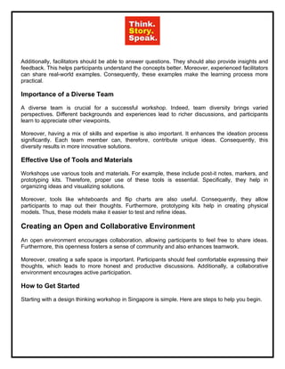 Fueling Creativity- Design Thinking Workshops for Innovation in ...