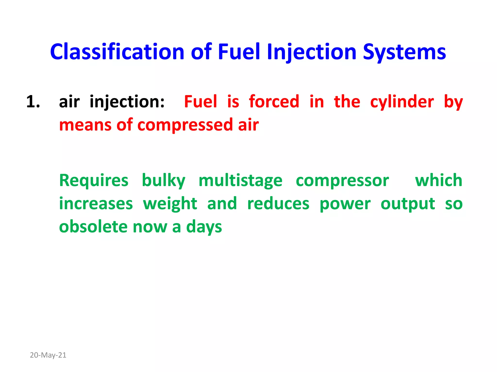 Fuel injection in ci engines | PPTX