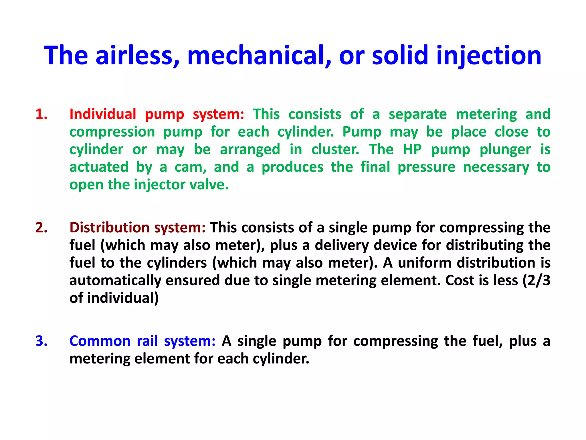 Fuel injection in ci engines | PPTX