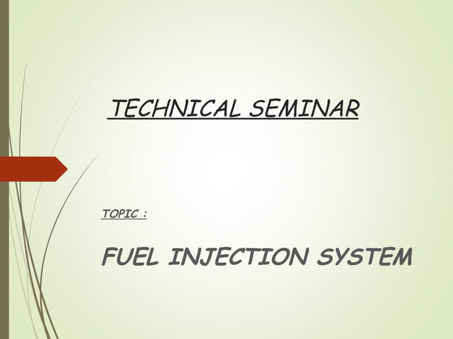 Fuel injections systems | PPT | Auto Technology | Automotive