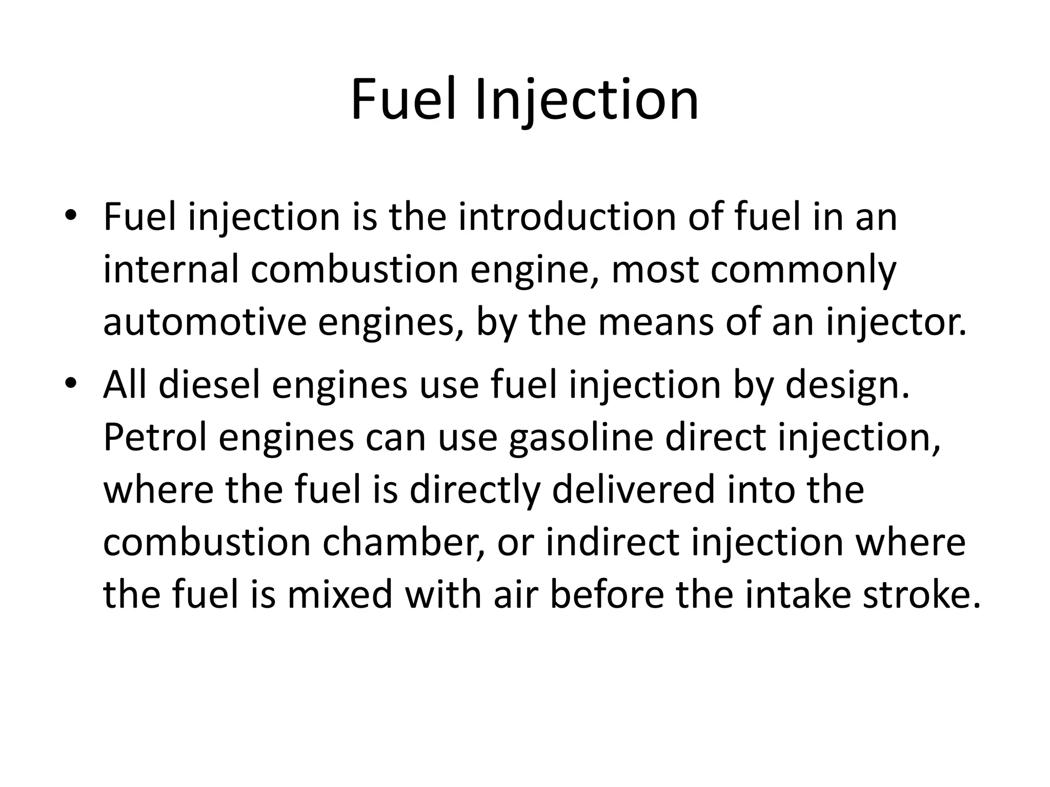 Fuel injection system | PPT