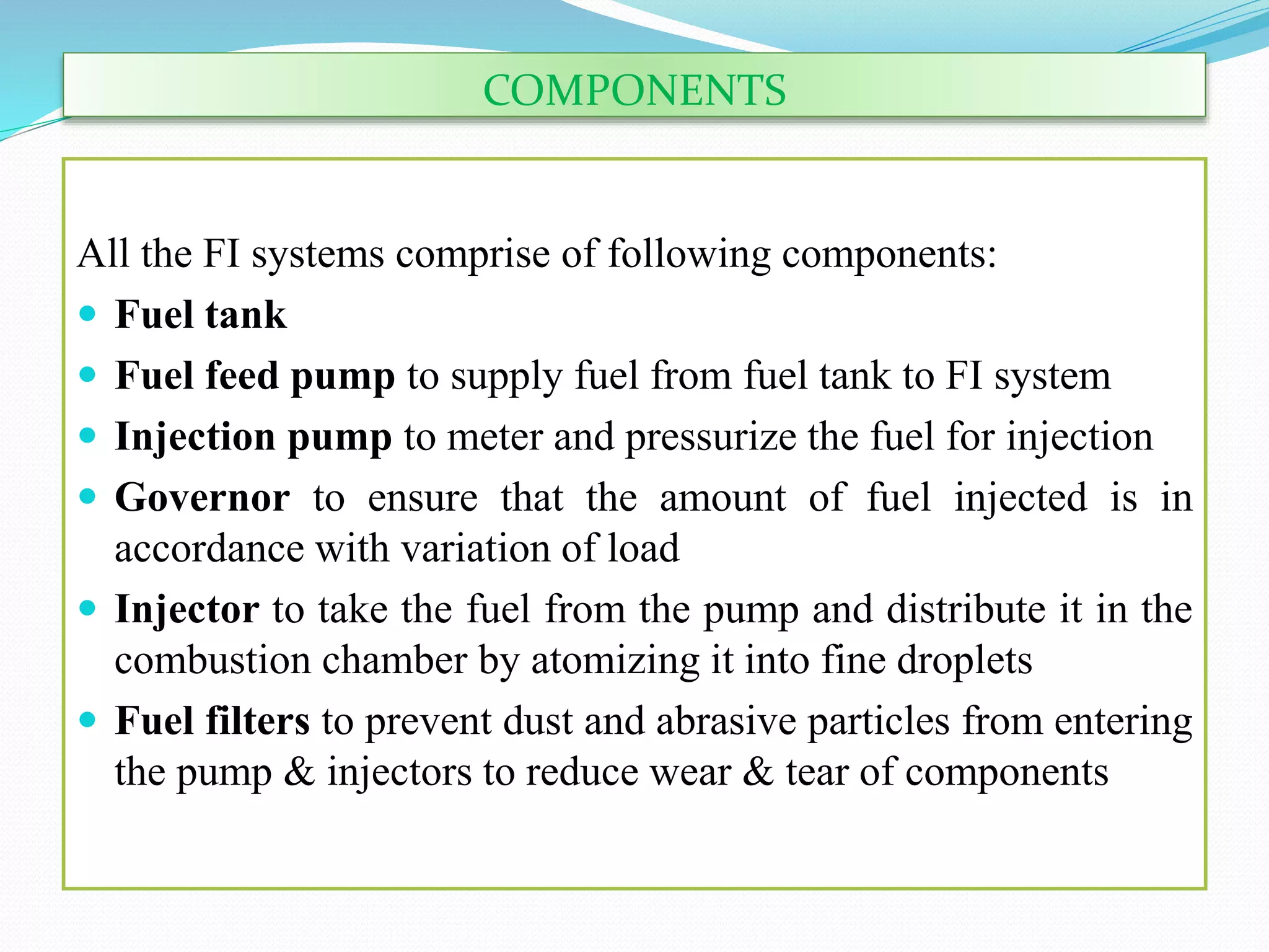 Fuel Injection System | PPTX