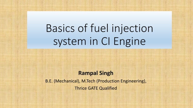 Fuel injection system in ci engine | PDF