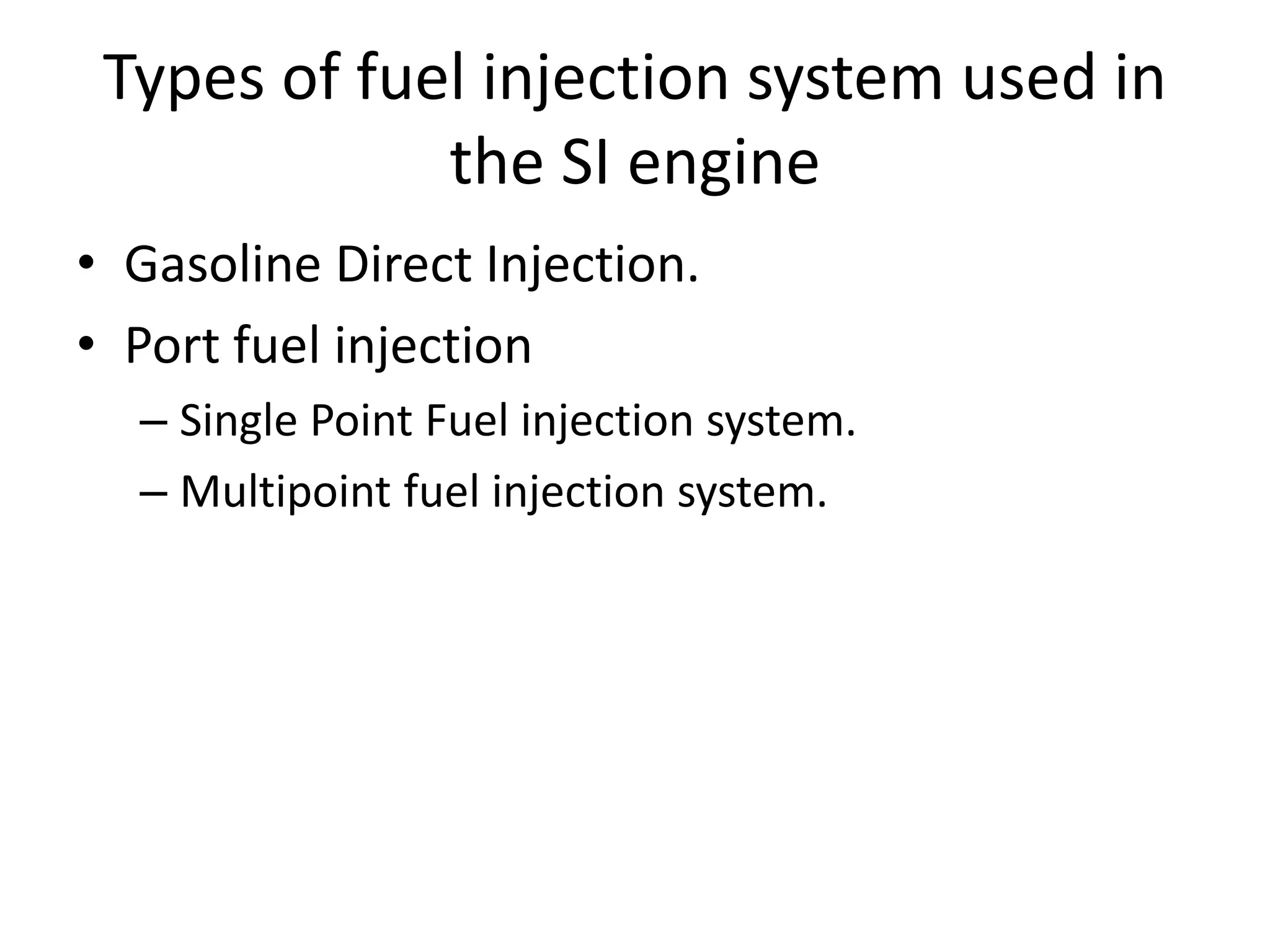 Fuel injection systems | PPTX