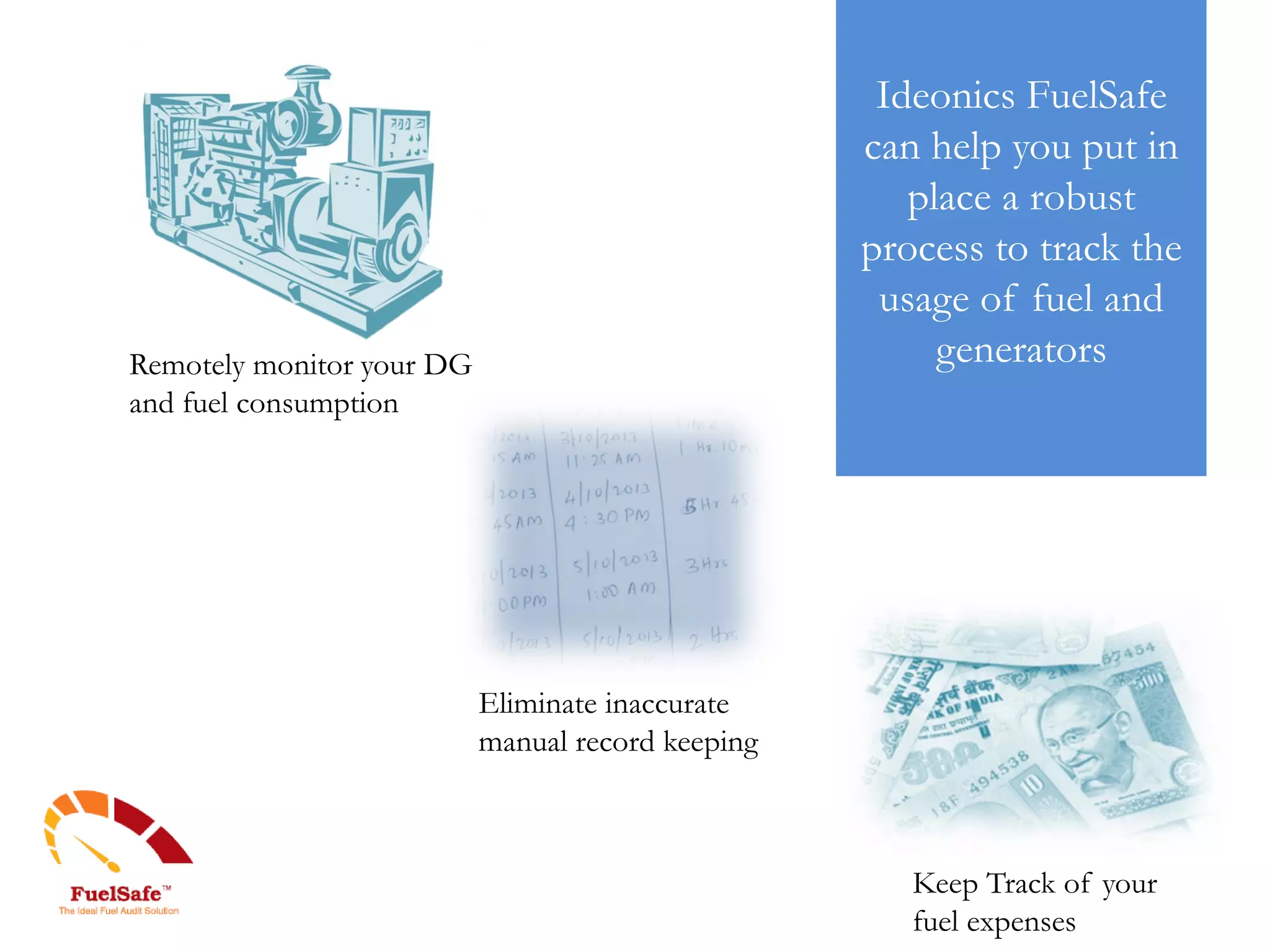 Fuel monitoring, diesel pilferage prevention for diesel generators with ...
