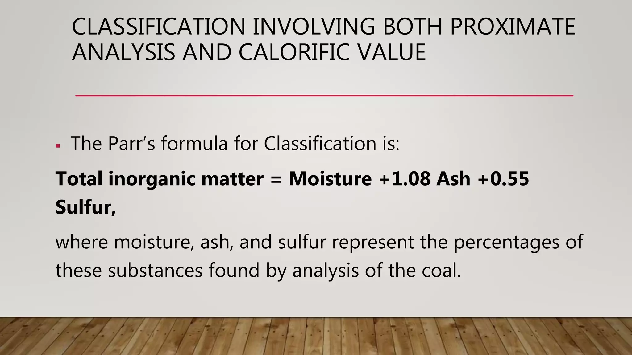 Coal Classification,composition & basis | PPTX